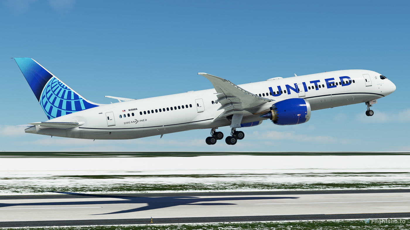United Airlines N19986 | Boeing 787-9 | (8K + 4K) for Microsoft Flight ...