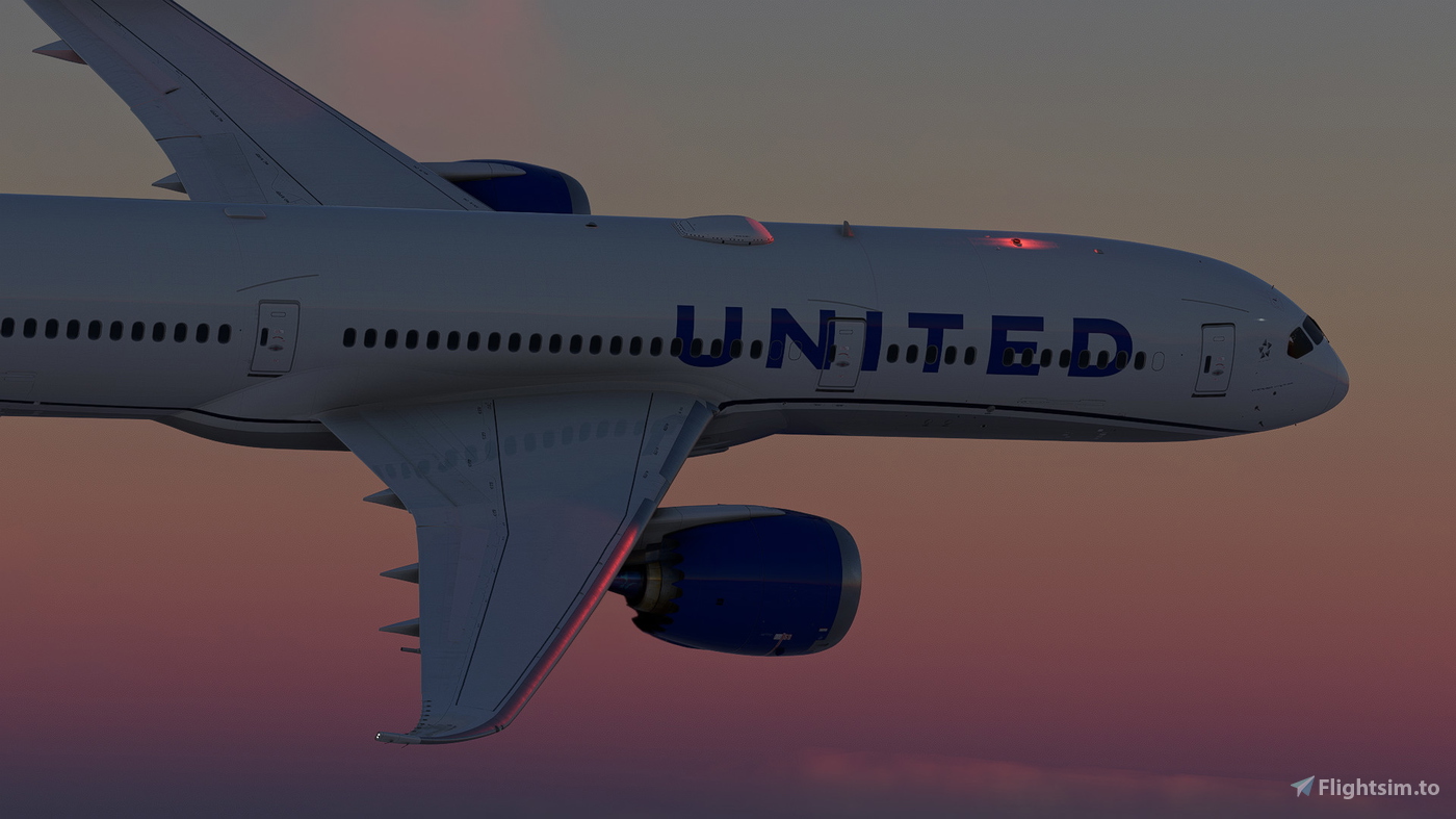 United Airlines N19986 | Boeing 787-9 | (8K + 4K) for Microsoft Flight ...
