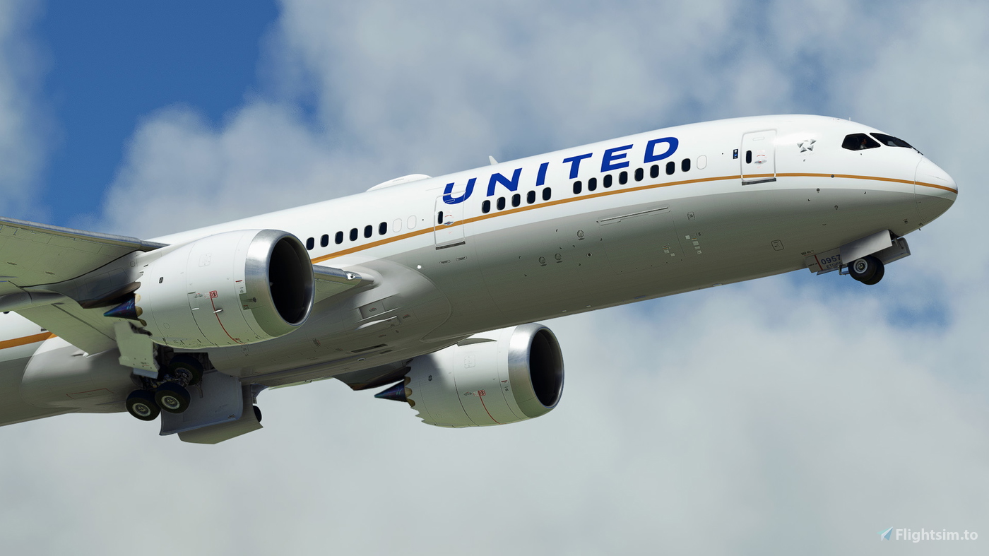 United Airlines N27957 | Boeing 787-9 | (8K + 4K) for Microsoft Flight ...