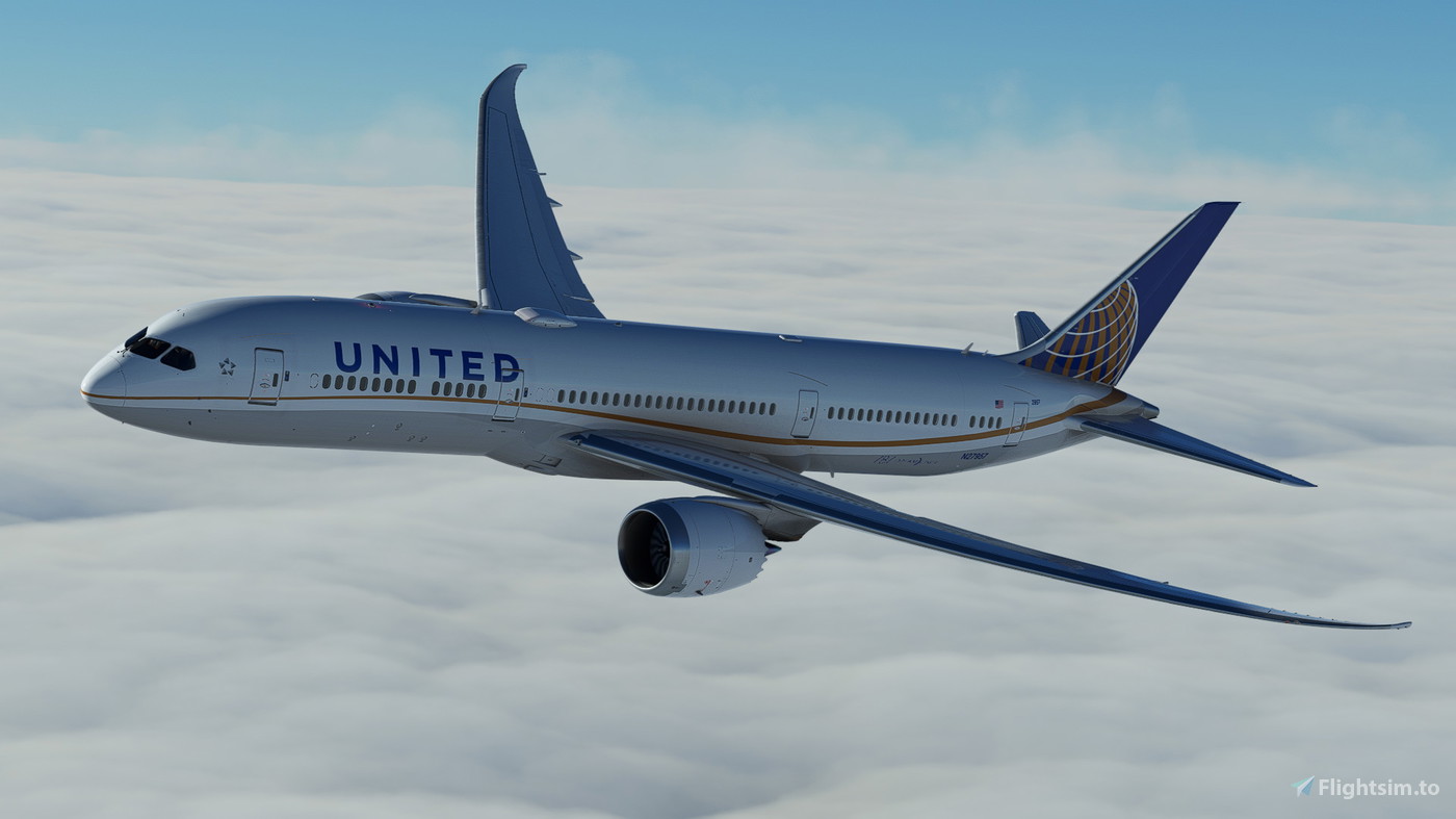United Airlines N27957 | Boeing 787-9 | (8K + 4K) for Microsoft Flight ...