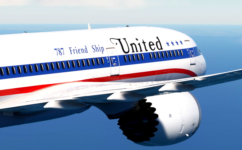 UNITED AIRLINES N27965 "FRIENDSHIP" LIVERY (FICTIONAL) for Microsoft ...