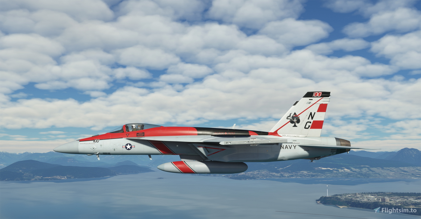 VFA-41 Black Aces Livery for Asobo & SW F-18E for Microsoft Flight ...