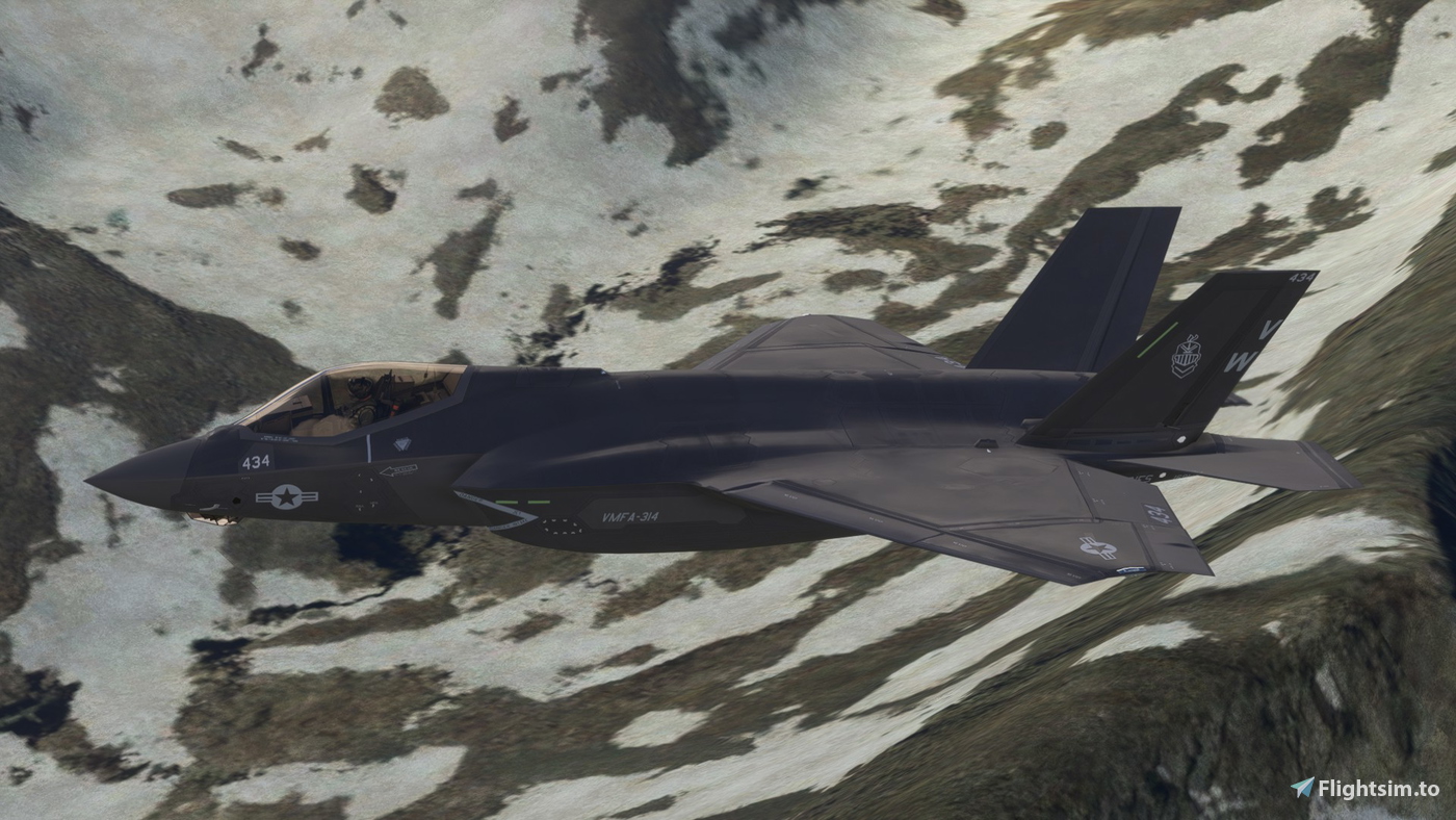 VMFA-314 "Black Knights" F-35C Livery Pack за Microsoft Flight ...
