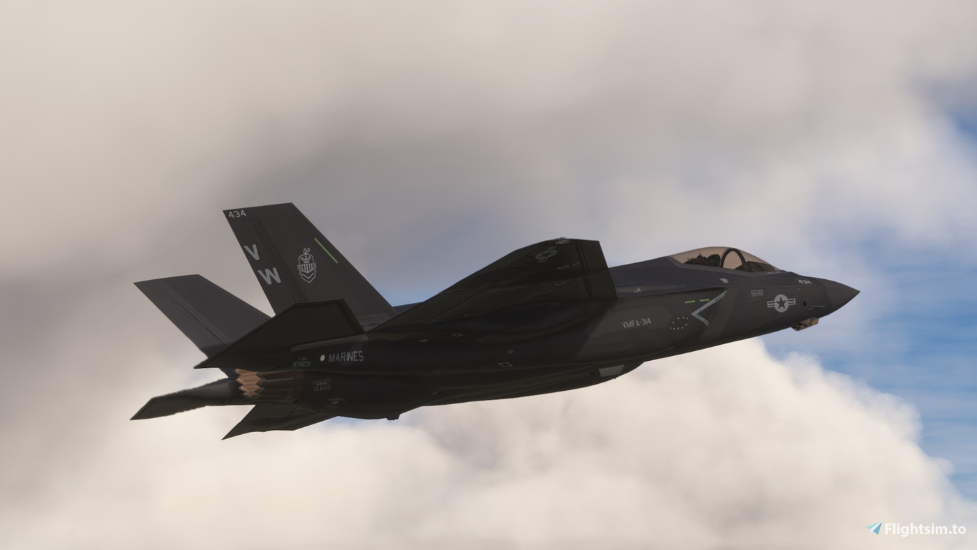 VMFA-314 "Black Knights" F-35C Livery Pack за Microsoft Flight ...