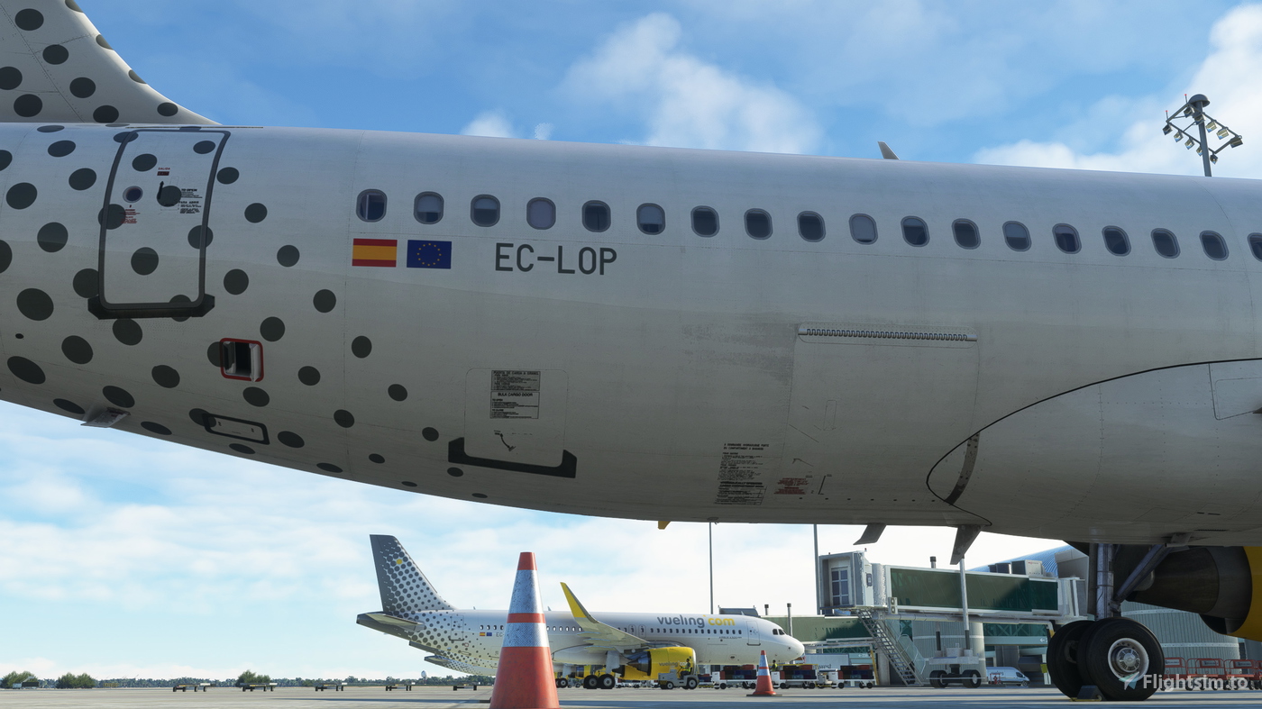 Vueling A320-200 livery "EC-LOP All you need is Vueling" for Microsoft Flight Simulator | MSFS
