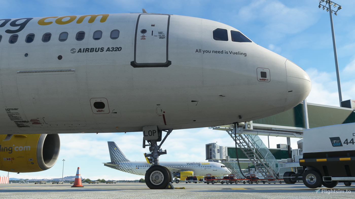 Vueling A320-200 livery "EC-LOP All you need is Vueling" pour Microsoft Flight Simulator | MSFS