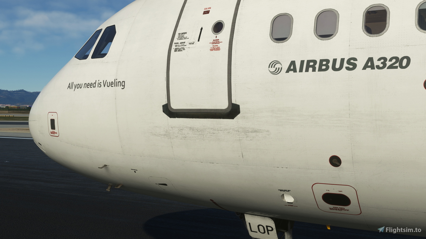 Vueling A320-200 livery "EC-LOP All you need is Vueling" for Microsoft Flight Simulator | MSFS