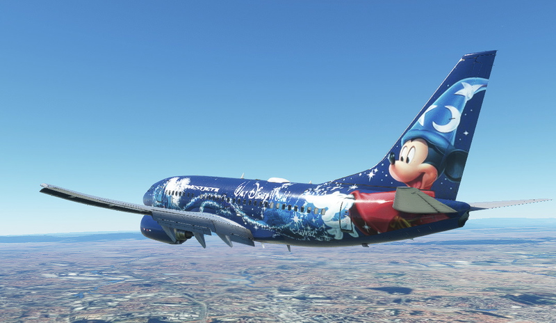 WESTJET MICKEY MOUSE 4K B737-600 for Microsoft Flight Simulator | MSFS
