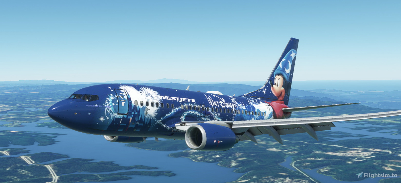 WESTJET MICKEY MOUSE 4K B737-600 for Microsoft Flight Simulator | MSFS