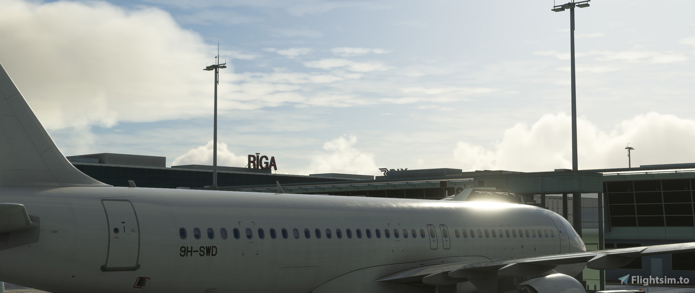 White AirBaltic A320 (9H-SWD) for Microsoft Flight Simulator | MSFS