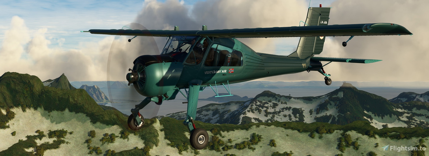 Wilga 35-80 "Ketils" blue glacier LN-J68 Norway for Microsoft Flight Simulator | MSFS
