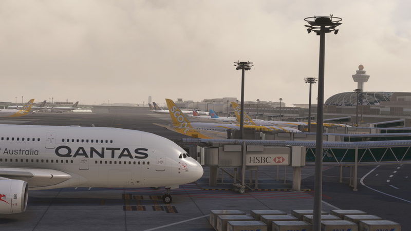 WSSS Singapore Changi FSLTL Static Aircraft for Microsoft Flight ...