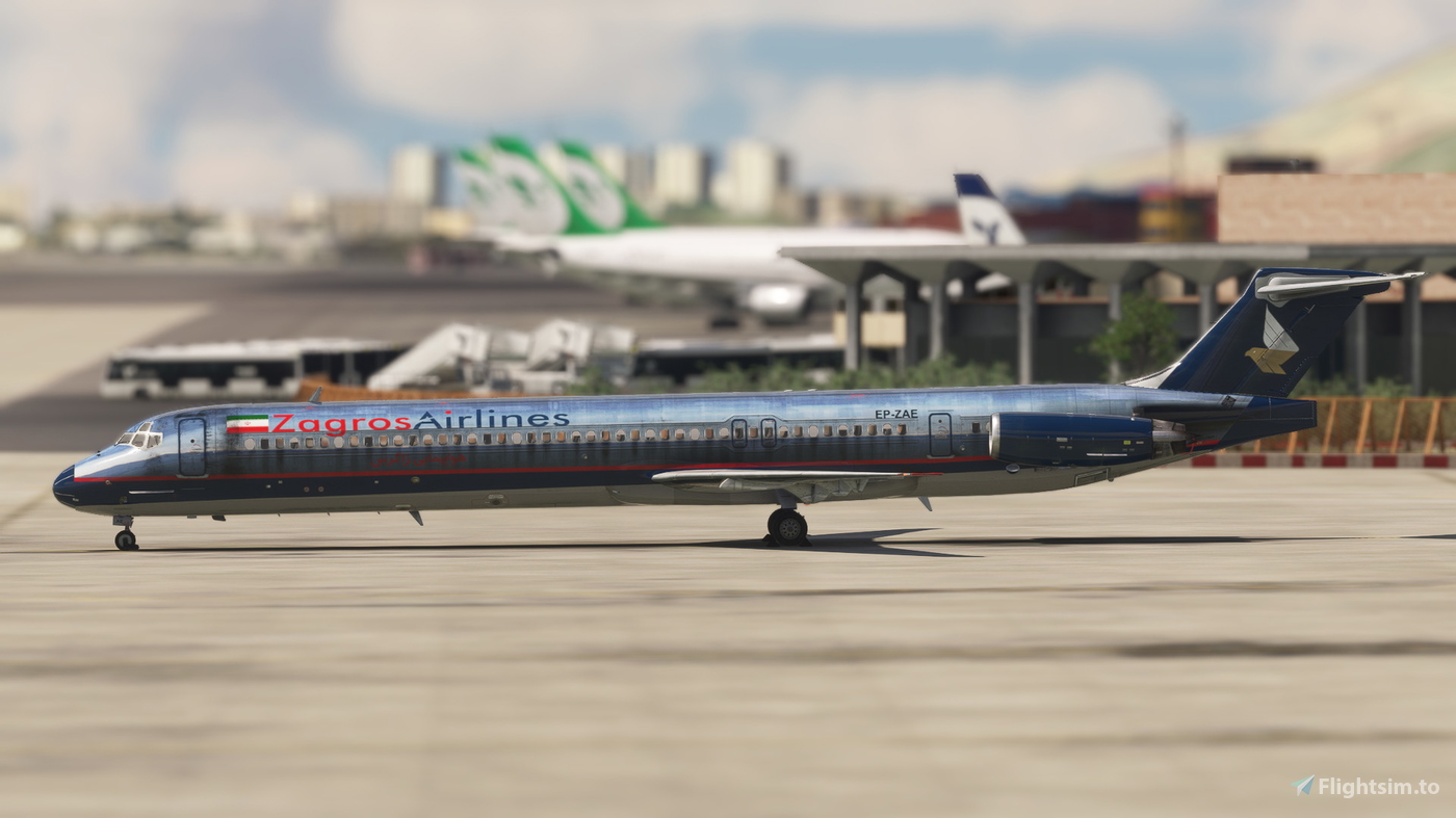 Zagros Airlines [EP-ZAE - Dirty/Used] Leonardo Software House MD82 for Microsoft Flight ...