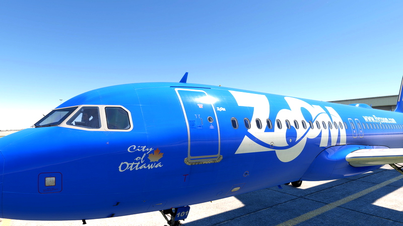 Zoom Airlines Canada blue livery with Interior Cabin for Microsoft ...