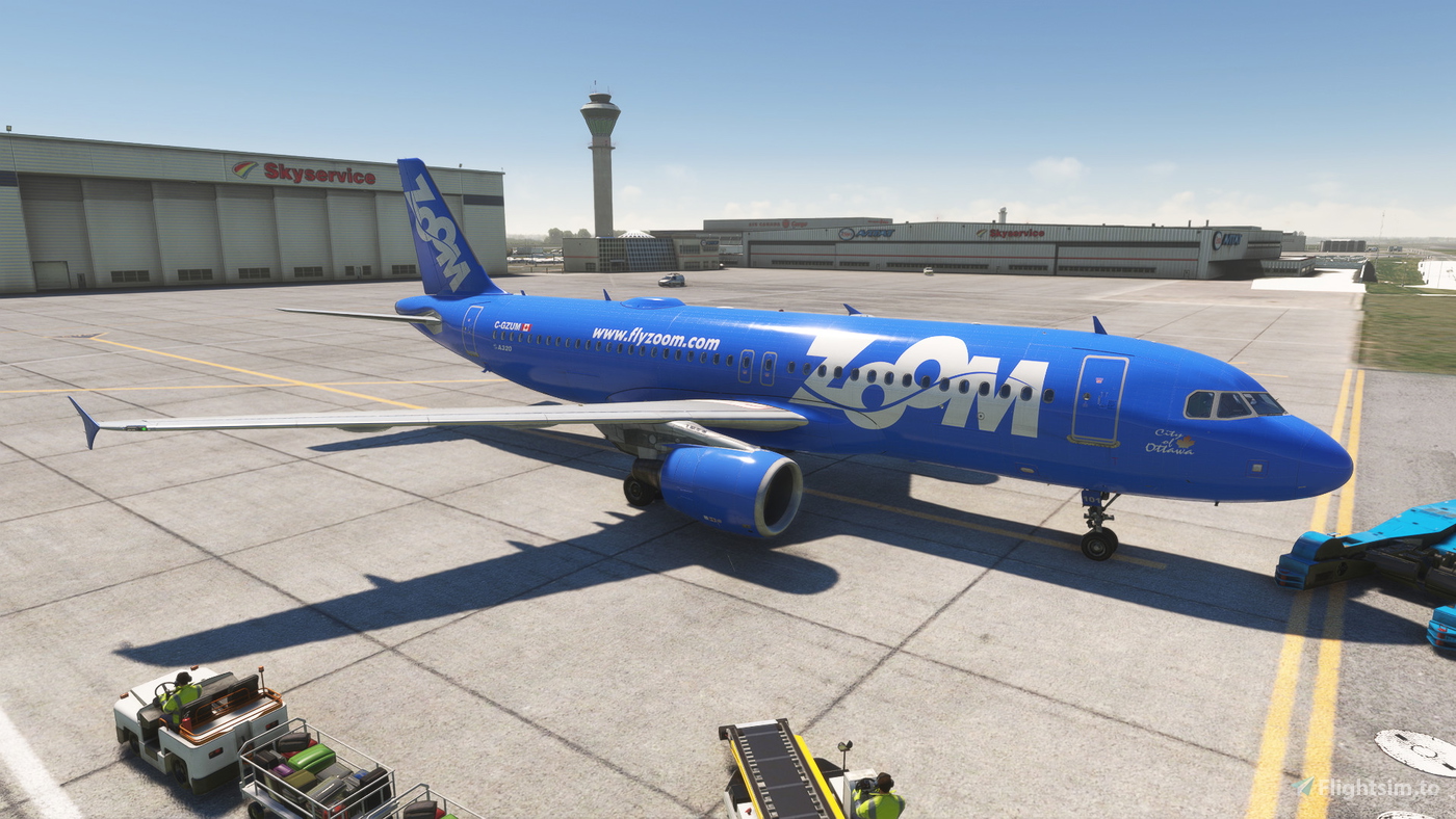 Zoom Airlines Canada blue livery with Interior Cabin pour Microsoft ...