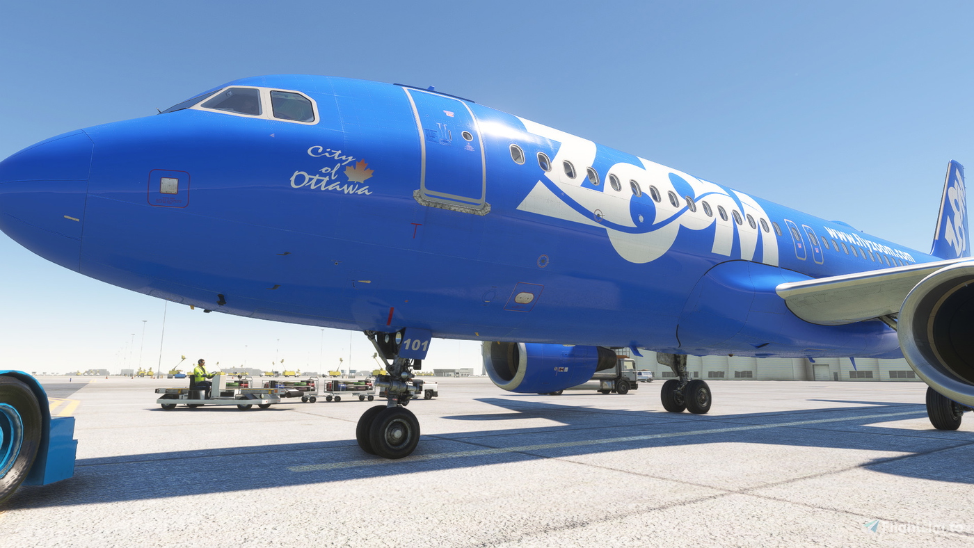 Zoom Airlines Canada blue livery with Interior Cabin for Microsoft ...