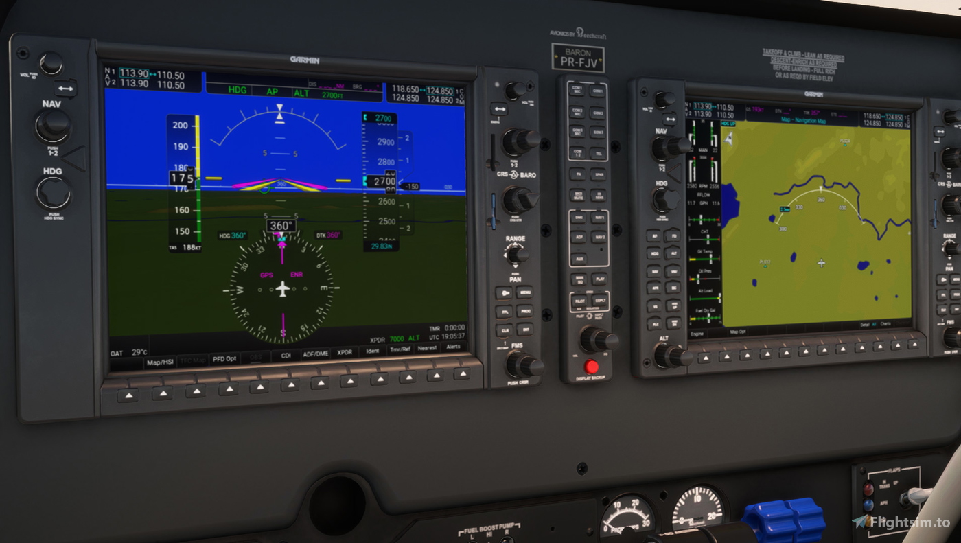 Beechcraft Baron G58 G1000 | FlyMax Connect - Virtual Airline para Microsoft Flight Simulator | MSFS