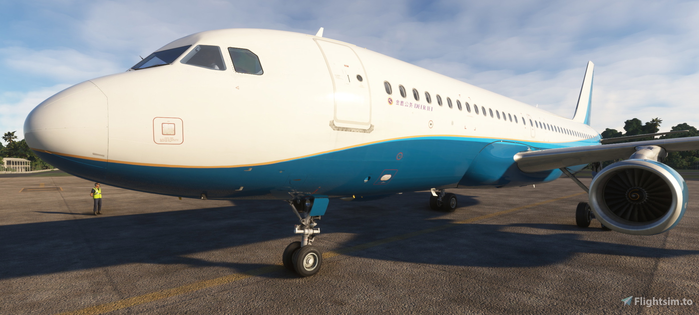 Fenix Sim A320 IAE- Deer Jet B-8415 (8K) 对于 Microsoft Flight Simulator | MSFS