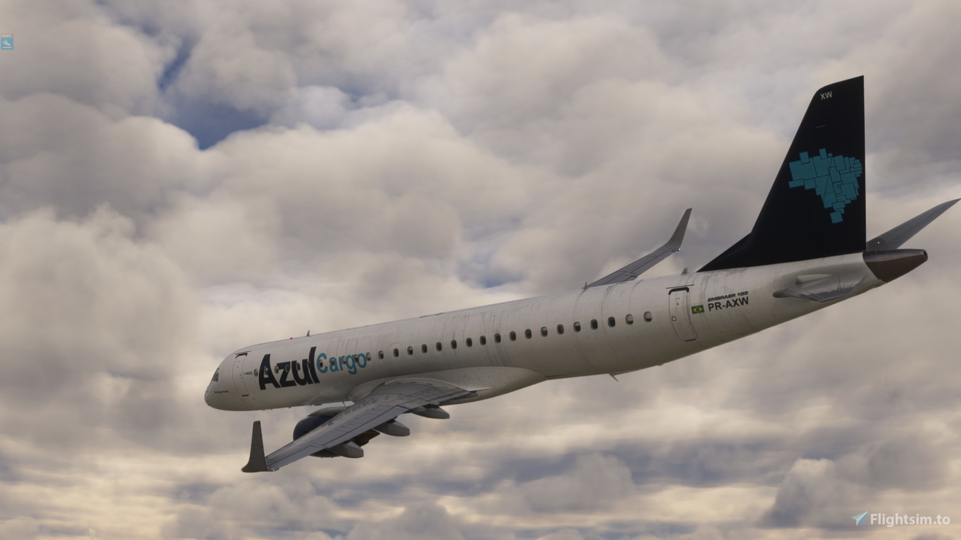 | FlightSim Studio E-jet 195 | Azul Cargo | PR-AXW |Azul Cargo Premium ...