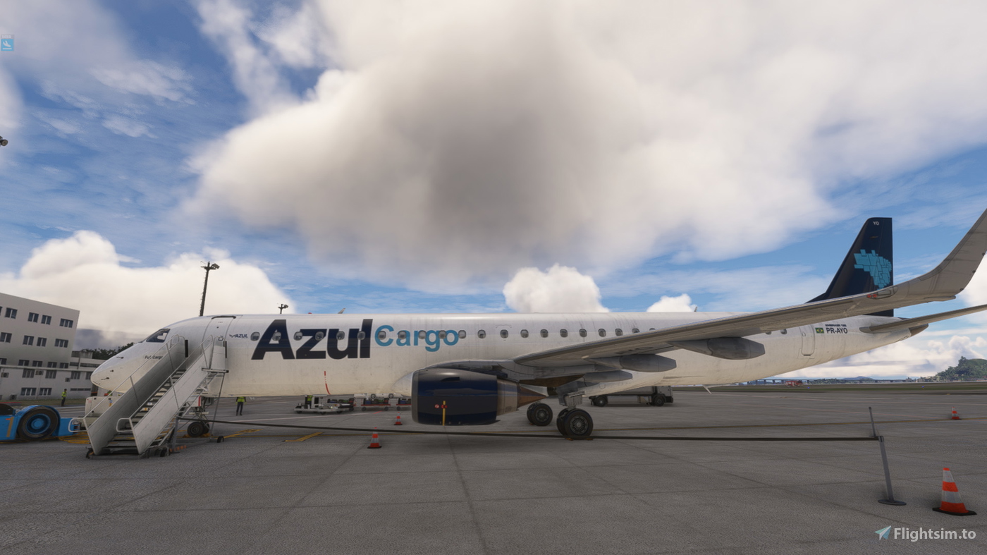 | FlightSim Studio E-jet 195 | Azul Cargo | PR-AYO |Full Cargo | pour ...