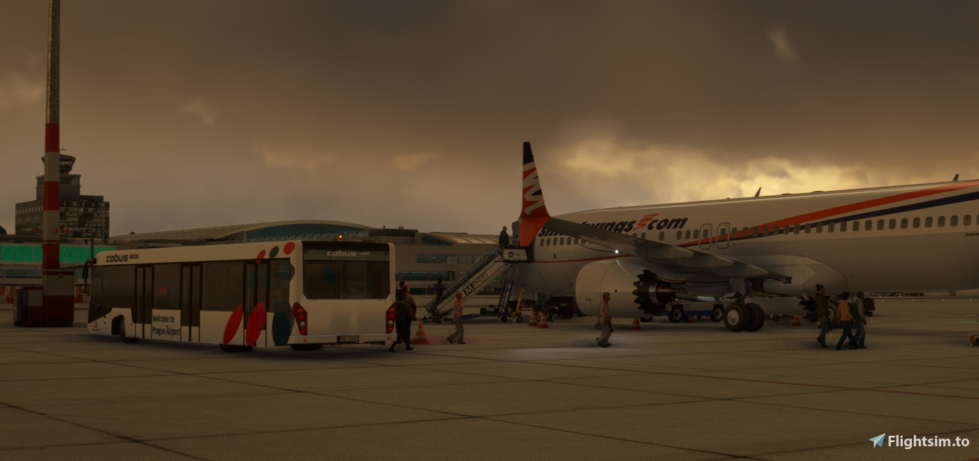 GSX Passenger Bus Repaint Prague Airport for Microsoft Flight Simulator ...