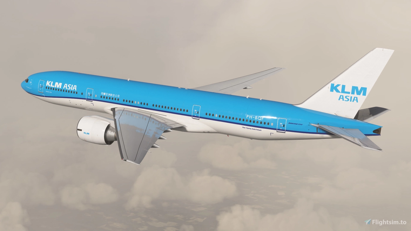 KLM | Fleet w/ Cabin | PMDG 777-200ER para Microsoft Flight Simulator | MSFS
