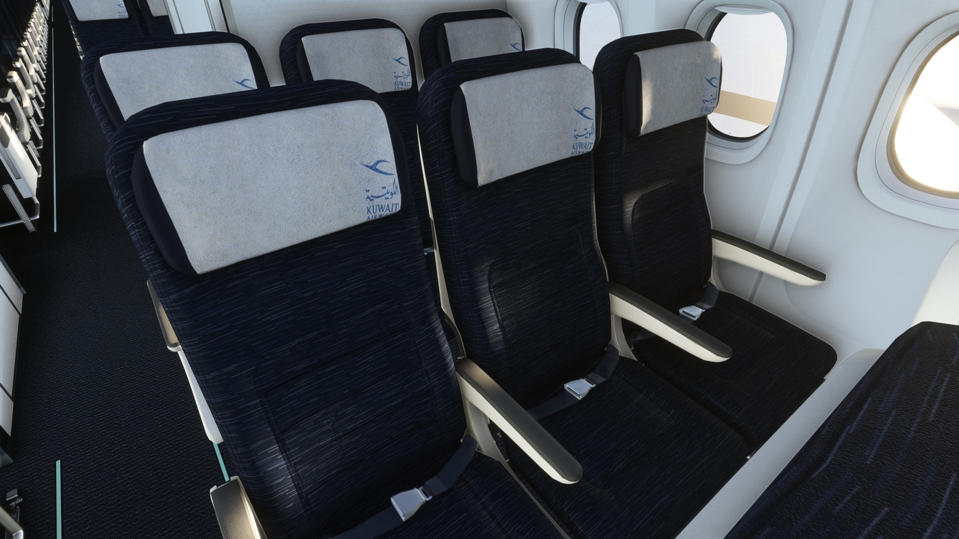 Kuwait Airways B777-300ER 9K-AOE w/Cabin | PMDG 777-300ER за Microsoft ...