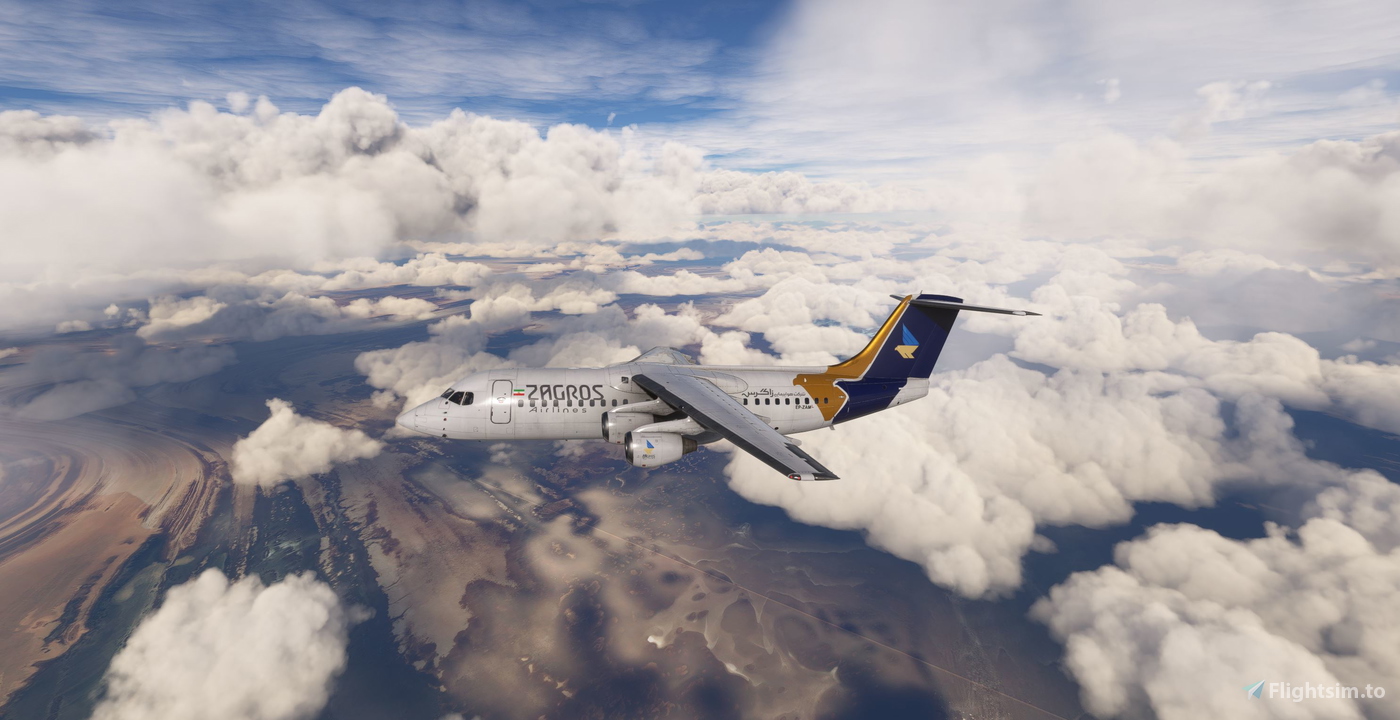 ZAGROS Airline Just Flight Avro RJ 100 for Microsoft Flight Simulator ...