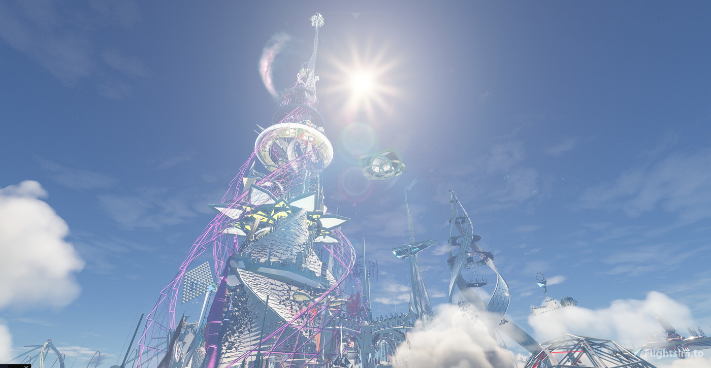 100,000ft 🍸 Mega Space Tower for Microsoft Flight Simulator | MSFS