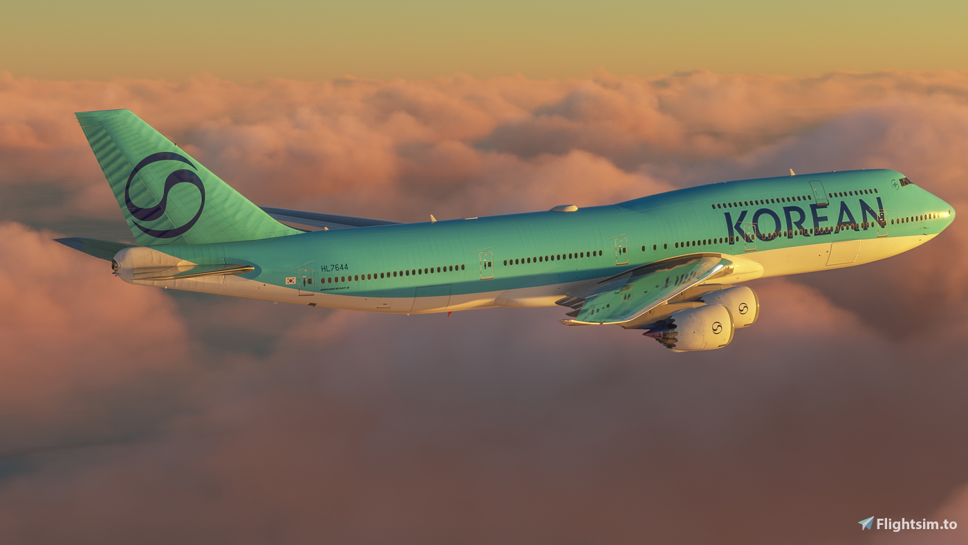 [8K] Korean Air New Livery (HL7644) - Asobo B747-8 - MSFS2020 for ...