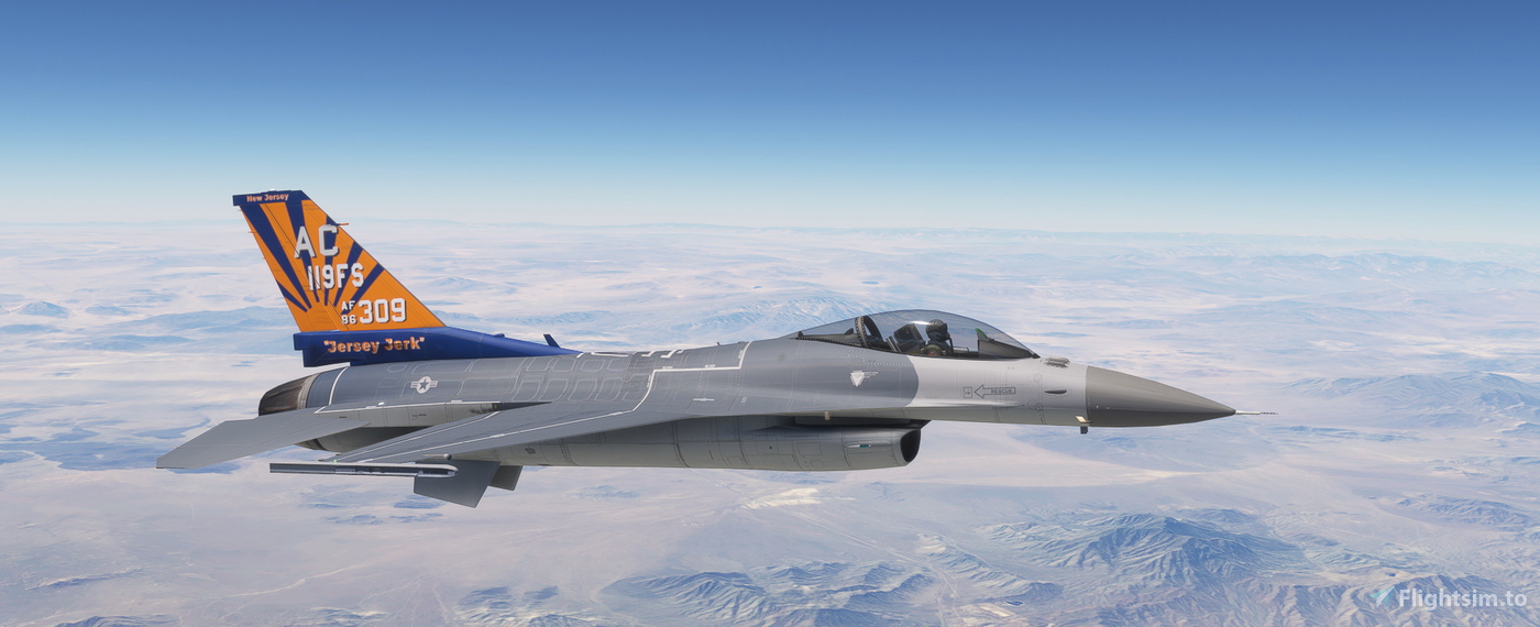 119th FS "Jersey Jerk " F-16C for Microsoft Flight Simulator | MSFS