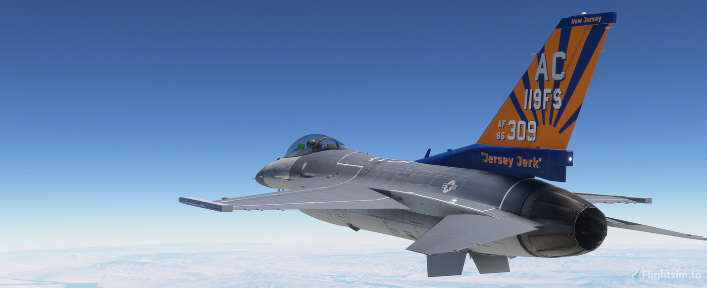 119th FS "Jersey Jerk " F-16C for Microsoft Flight Simulator | MSFS