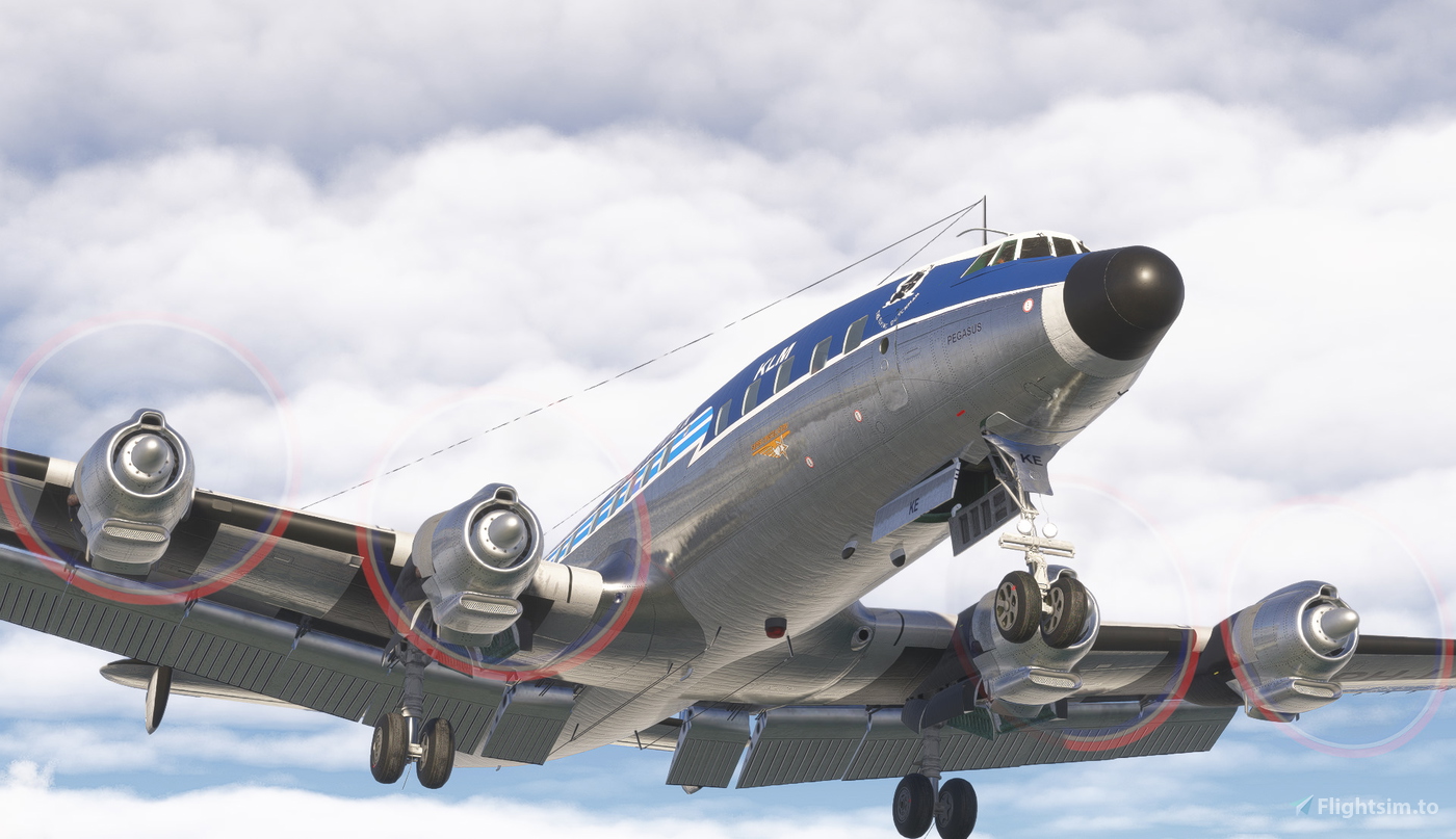 Lockheed L-1049G KLM Royal Dutch Airlines PH-LKE | 1958 for Microsoft Flight Simulator | MSFS