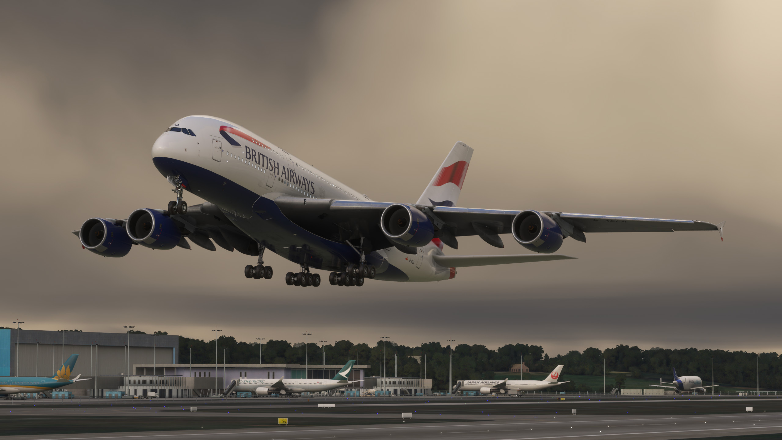 British Airways G-XLEA [4K] | FlyByWire A380 - MSFS Add-on - Flightsim.to