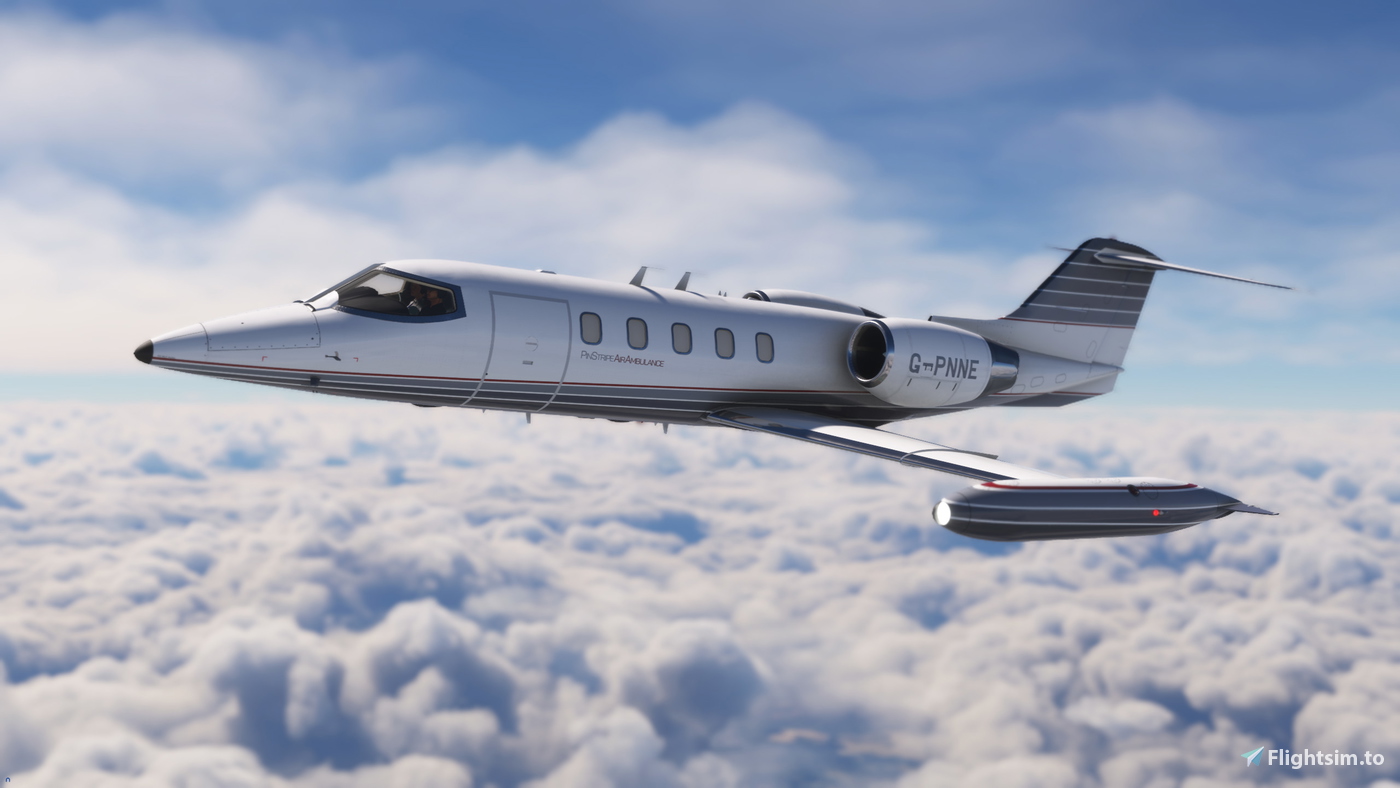 Pinstripe Jets Fleet (+Medevac & Freighter) | Flysimware Learjet 35A ...