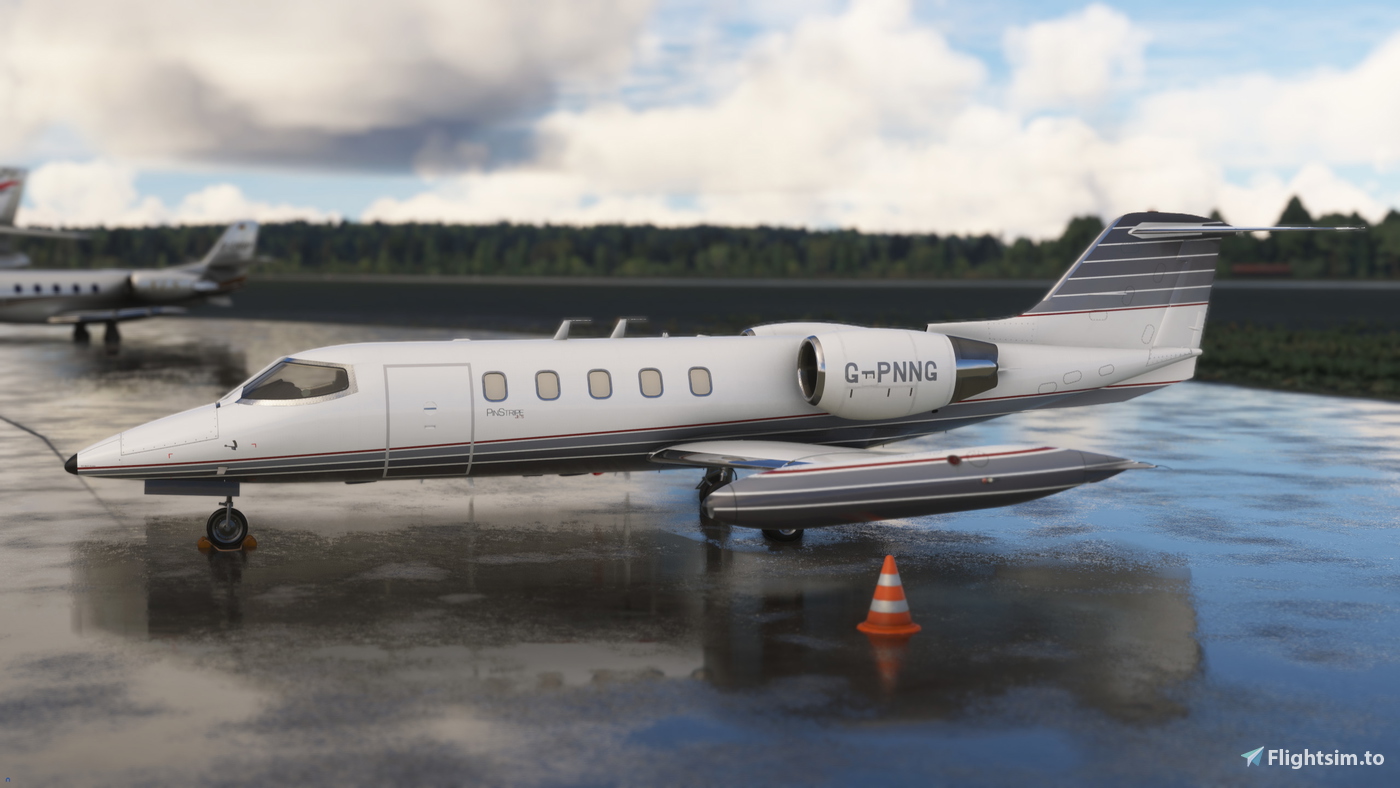 Pinstripe Jets Fleet (+Medevac & Freighter) | Flysimware Learjet 35A ...