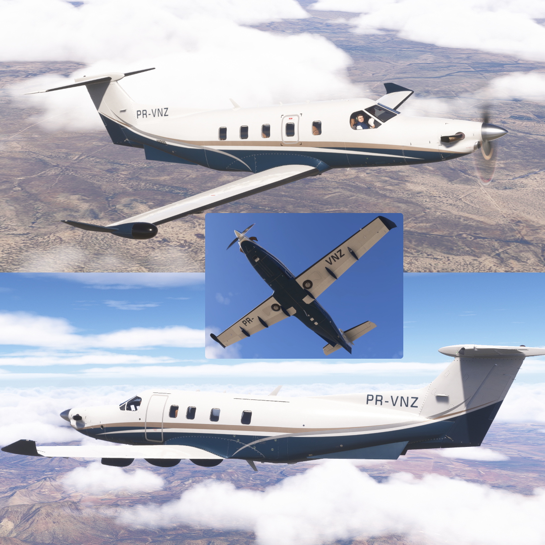 2024 Pilatus PC12 NGX Blue Gold Silver для Microsoft Flight Simulator ...