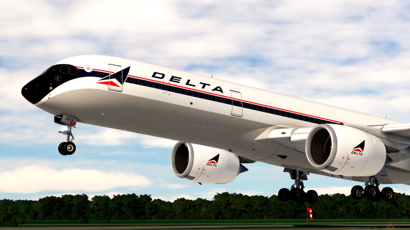 iniBuilds A350-900 Delta Air Lines Retro | N514DN | Fictional pour ...