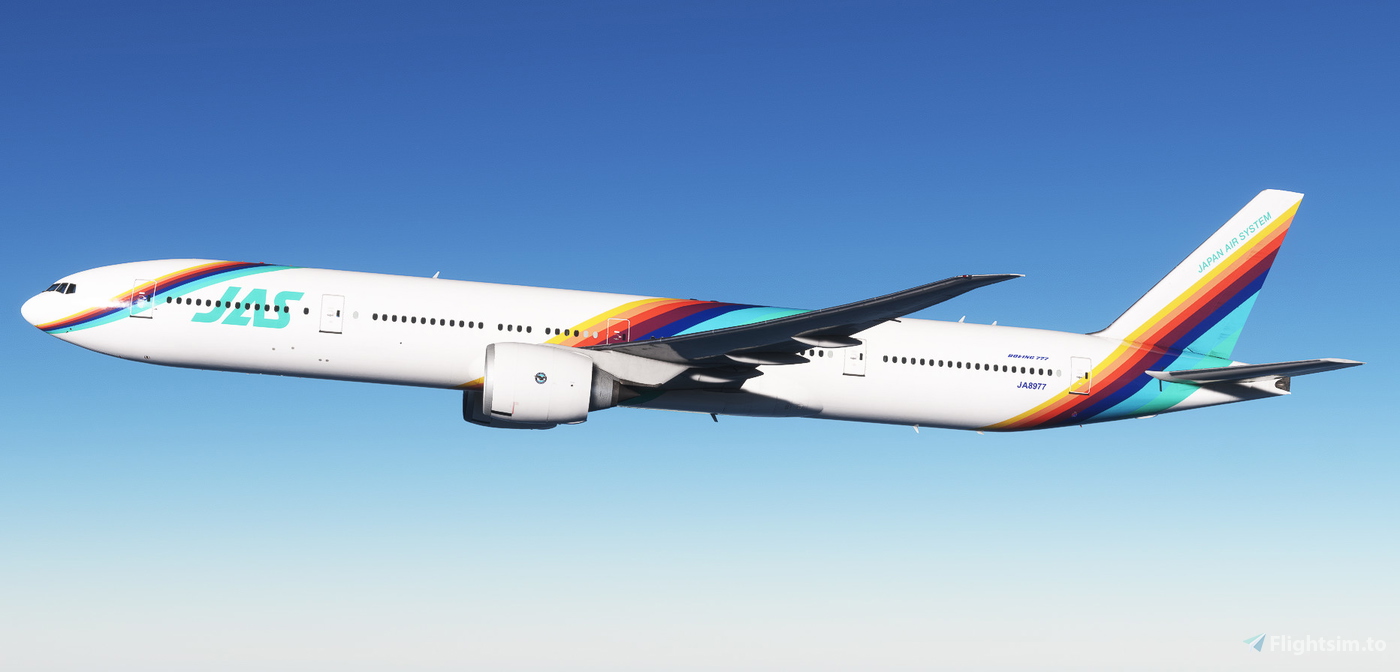 Rainbow Seven | JA8977 Japan Air System (JAS) | PMDG 777-300ER [8K] for Microsoft Flight ...