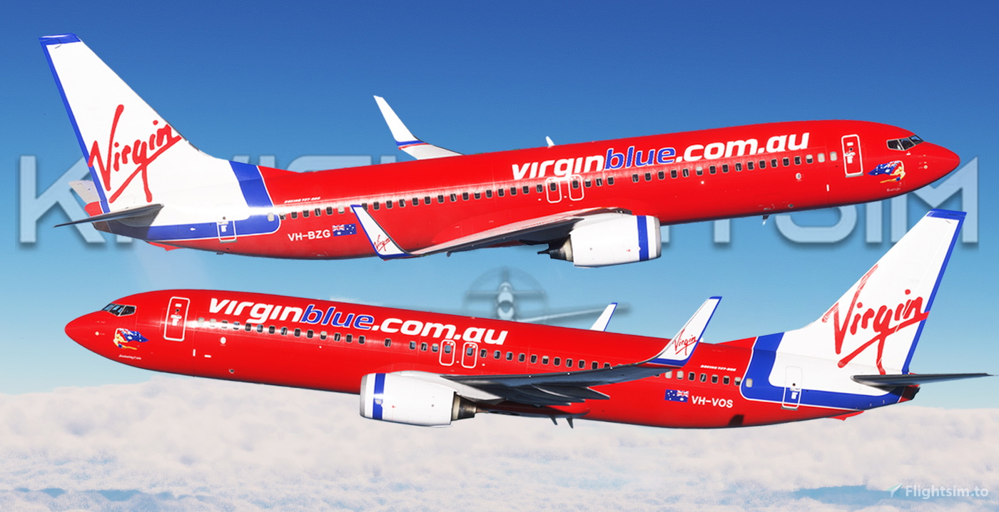 Virgin Blue (Australia) VH-VOB | VH-VOS | VH-BZG | PMDG 737-800 [4K ...