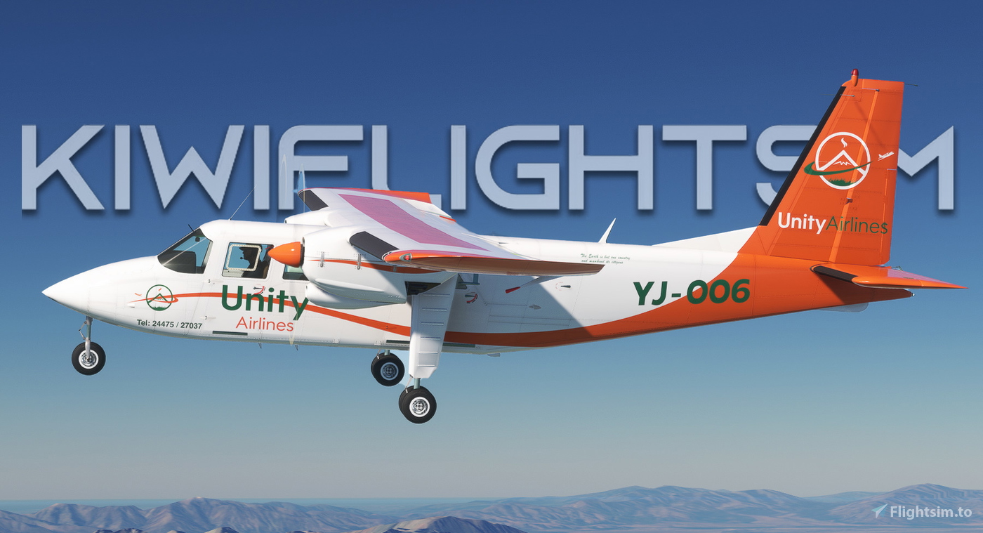 Unity Airlines YJ-OO6 (Vanuatu) | BlackBoxSimulation BN-2 Islander [8K] for Microsoft Flight ...