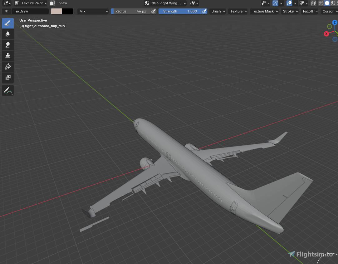 PMDG B 737-900 ERBW Blender file for Microsoft Flight Simulator | MSFS