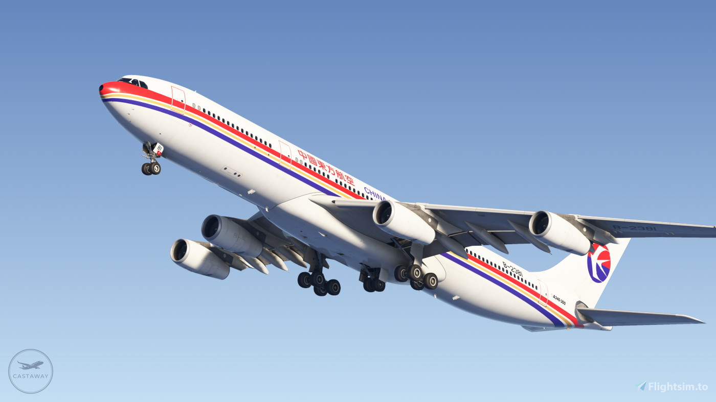 China Eastern Airlines (B-2381) [Airbus A340-300] 对于 Microsoft Flight ...