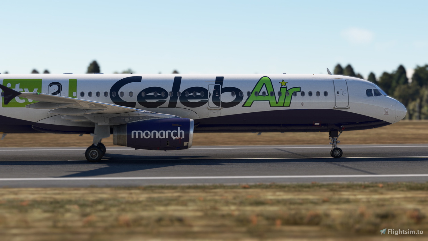 Monarch (Celeb Air) Fenix A321 G-OZBI Cabin Included for Microsoft Flight Simulator | MSFS