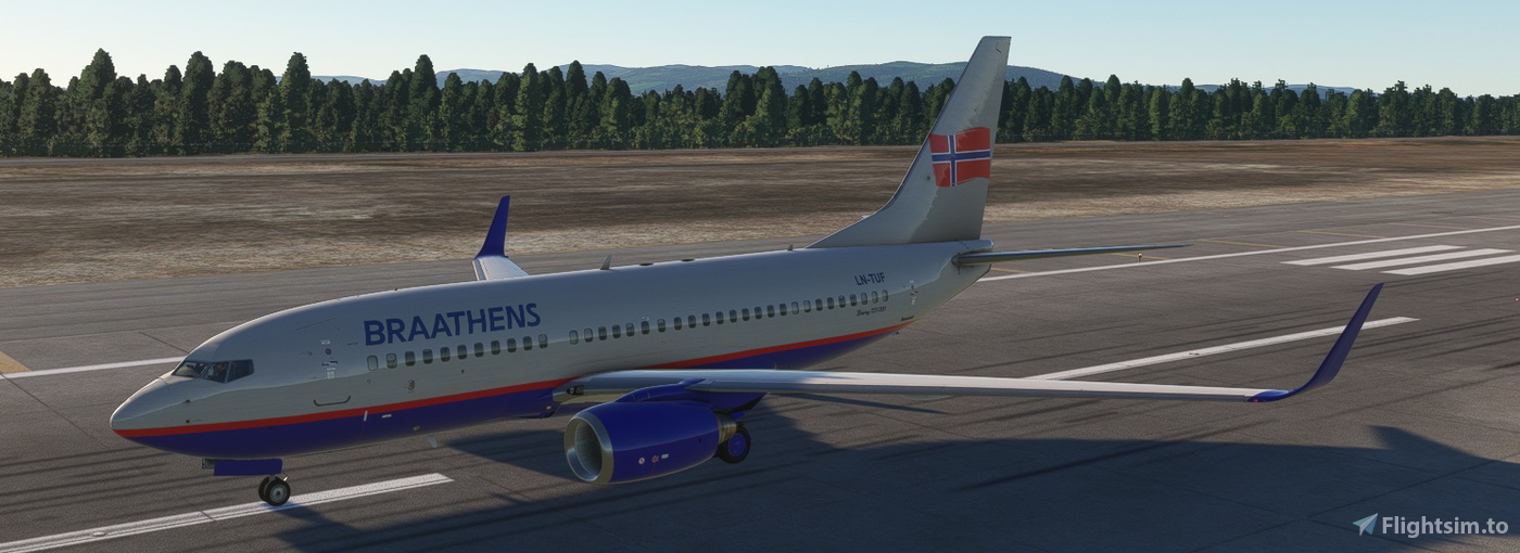 Braathens (Blue and White livery) for PMDG 737-700 per Microsoft Flight ...