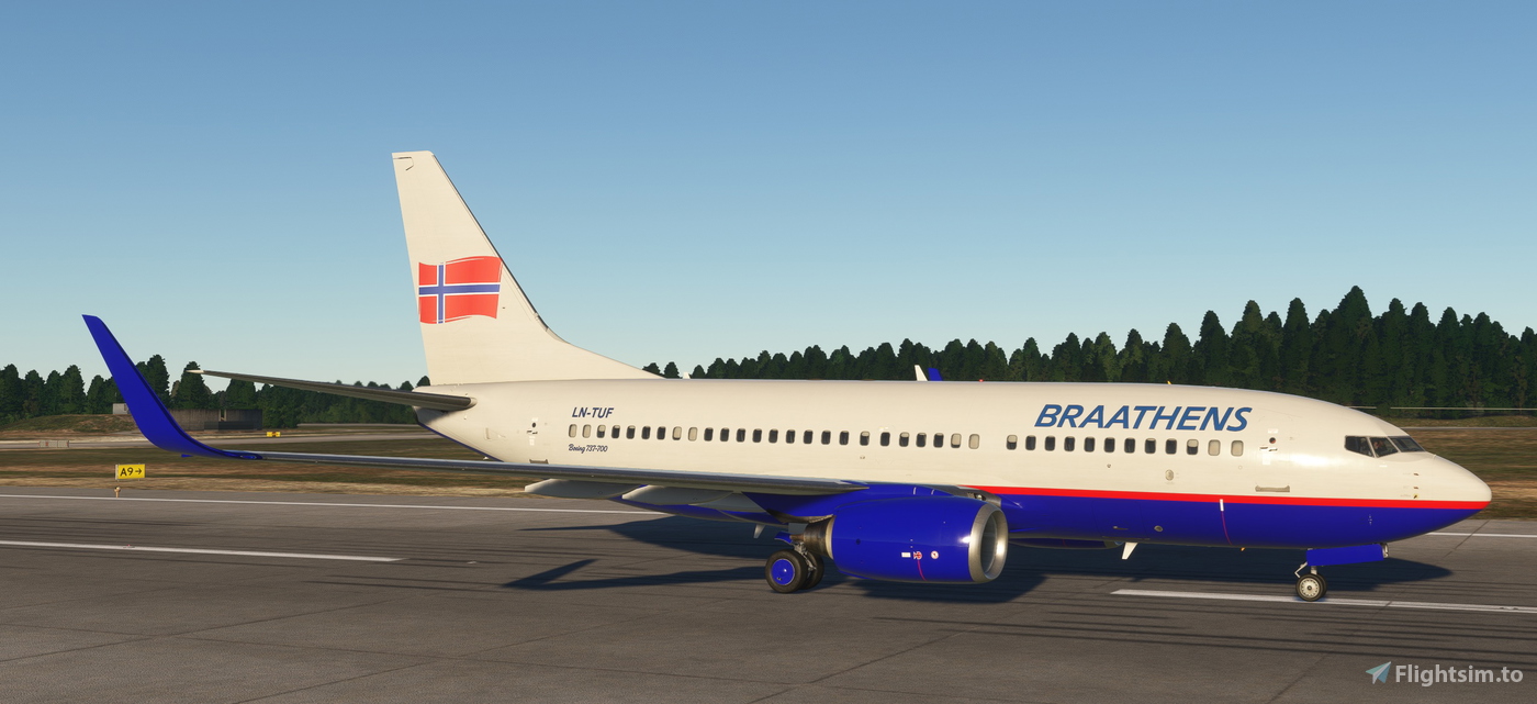 Braathens (Blue and White livery) for PMDG 737-700 per Microsoft Flight ...
