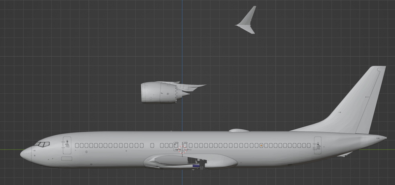 IFLY 737-MAX 8 Blender Model for Microsoft Flight Simulator | MSFS