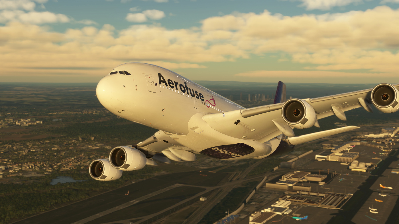 [4k] Aerofuse Virtual Airlines D-AFVA│FlyByWire A380X のために Microsoft ...