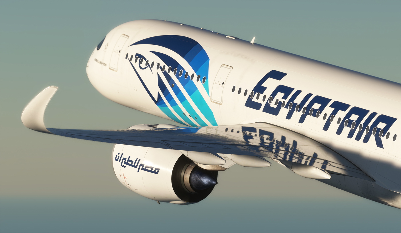[4K] Egyptair "The First A350" SU-GGE By WingtipLight för Microsoft ...