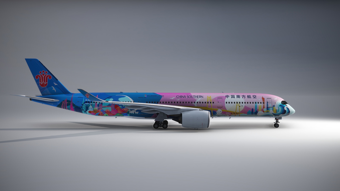 [4K] Inibuilds A350-900 China Southern B-308T - "15th National Games of ...